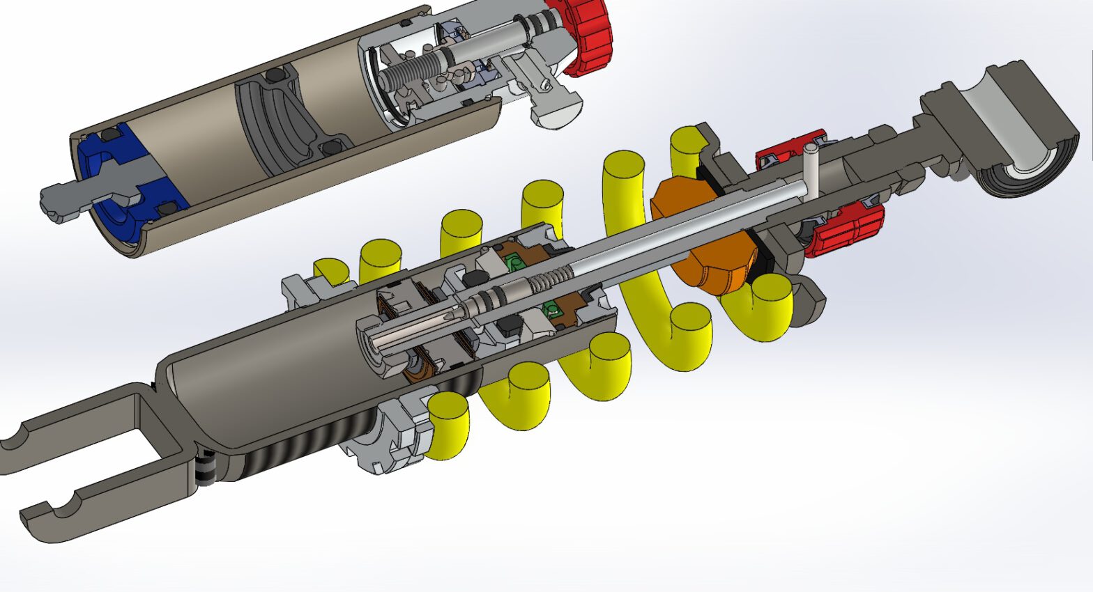 SP shock absorber CAD model (Aprilia RS 125) | Hartrusion